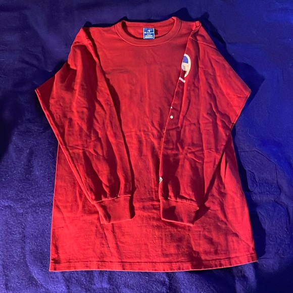 Champion | Shirts | Vintage Red Champion Long Sleeve | Poshmark